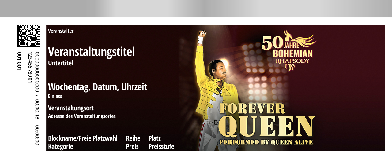 FOREVER QUEEN - performed by Queen Alive - Mi. 13.01.2027 um 19:30 Uhr - 74613 Öhringen | Tickets